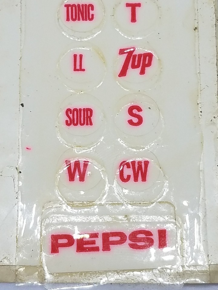 Pepsi Coke 7UP Stickers For Post Mix Hand Valves 1970 Booth Inc Vintage ...