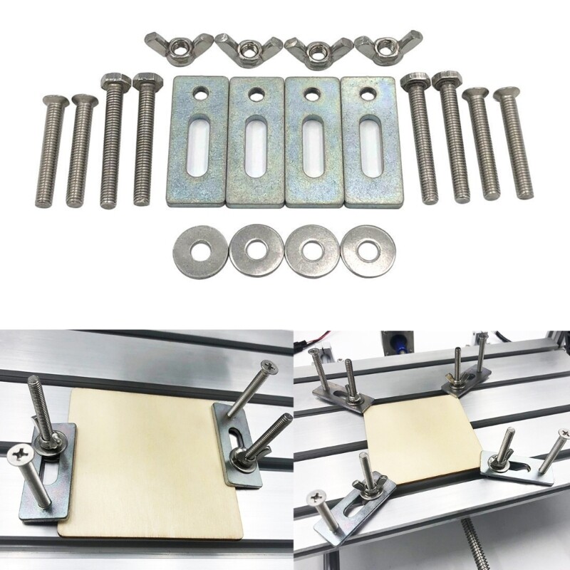 CNC Engraving Machine Pressing Plate Clamp Fixture Routers T-Slot Part ...