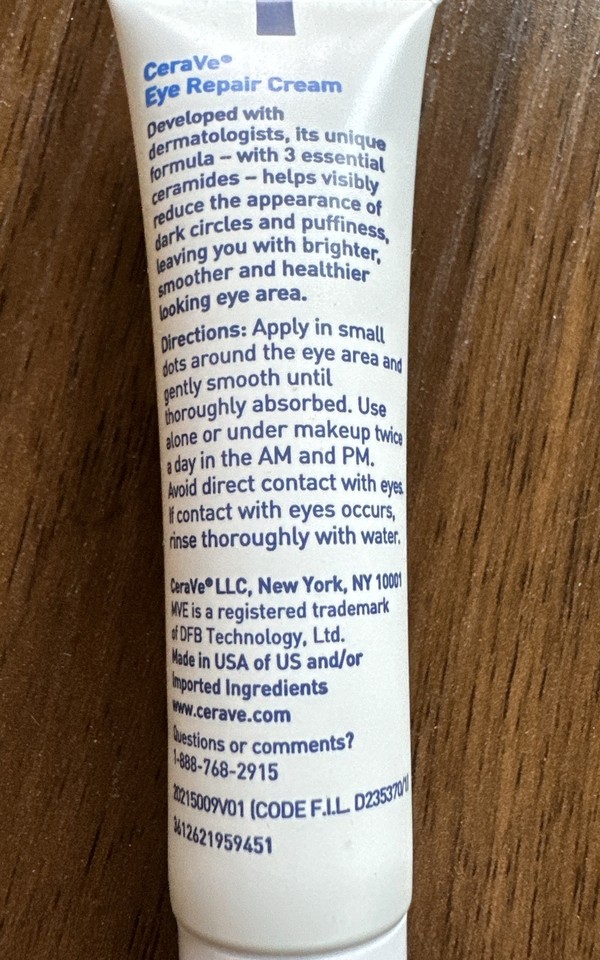 CeraVe Eye Repair Cream - 0.5 fl oz 3606000537613| eBay