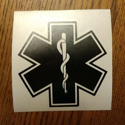 Star of Life Sticker Vinyl EMT Decal Ambulance Medical Emergency ...