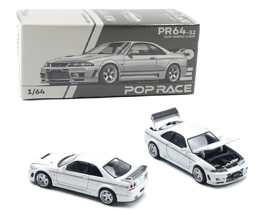 Pop Race 1:64 Nissan Skyline R33 GT-R NISMO 400R White Diecast Car ...