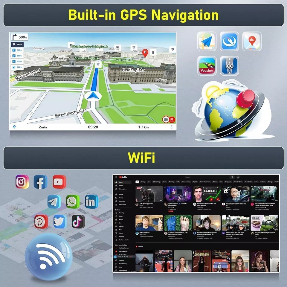 10" CarPlay For 1997-2004 Ford F150 Android 15 Car Radio Stereo 4+64GB ...