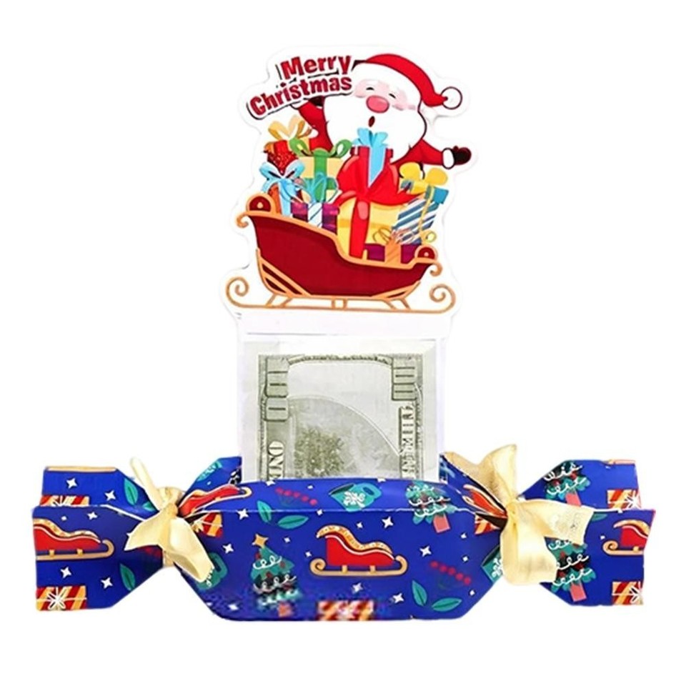 Christmas Surprise Money Pull Pouch Christmas Money Box Gif For Cash ...