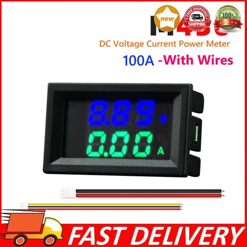 10A/50A/100A Digital Volt Meter Dual LED Display Amp Volt Tester ...