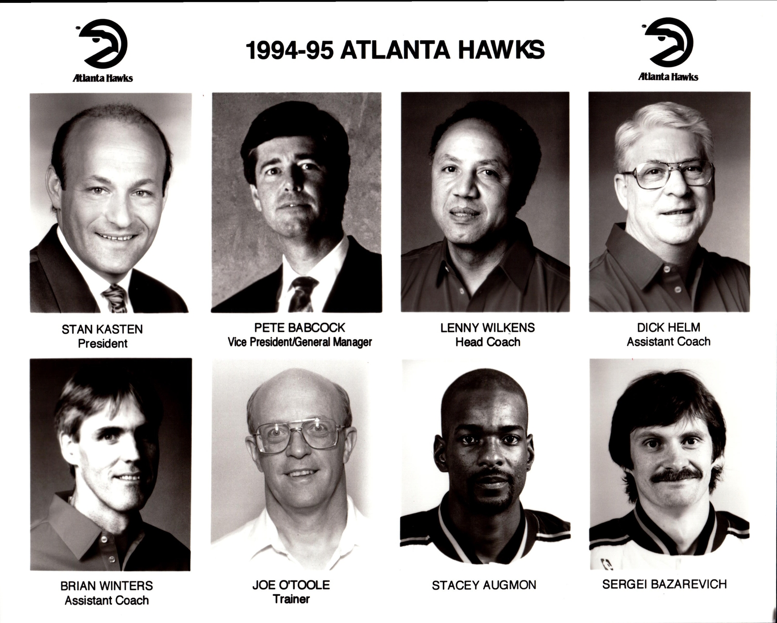 Vintage Press Photo Basketball NBA Atlanta Hawks 1994-95 Team Lenny ...