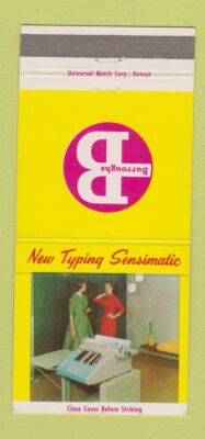 Matchbook Cover - Burroughs Typewriter Sensimatic 30 Strike | eBay