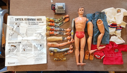 Vintage Doll Toy six million dollar Bionic Man Accessory parts Lot | eBay