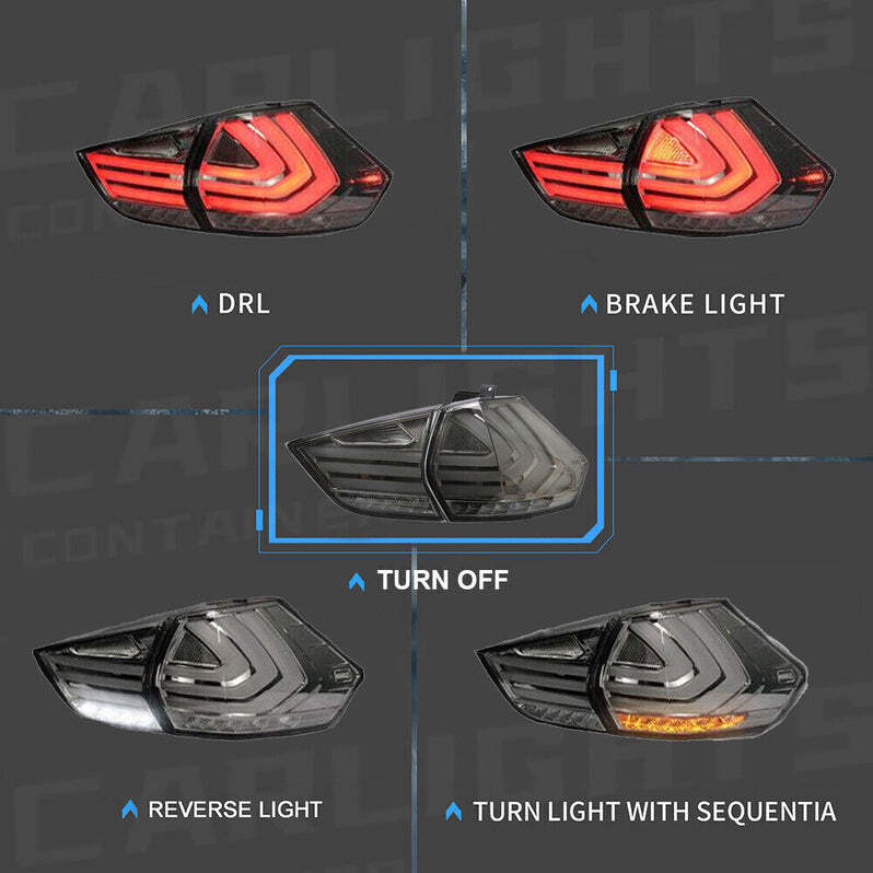 2014-2019 Nissan Rogue Smoked LED Tail Lights Assembly Pair LED Rear ...