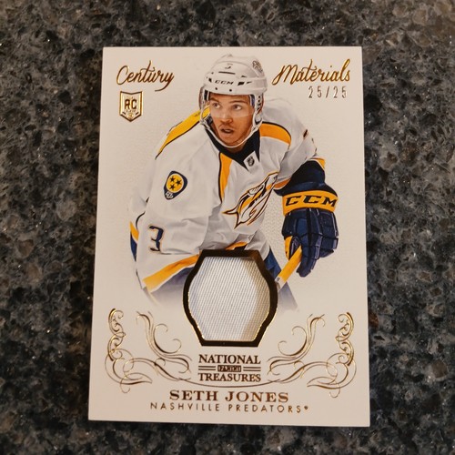2013-14 National Treasures Hockey Seth Jones Rookie Century Materials ...