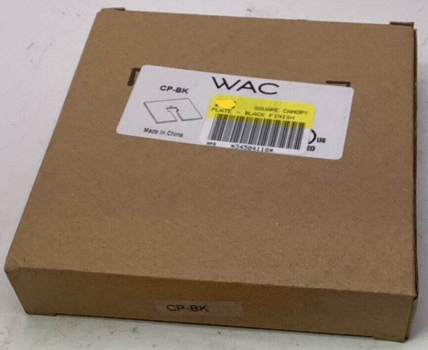 (QTY 1) WAC Lighting CP-BK Junction Box Canopy Plate for H-Track ...