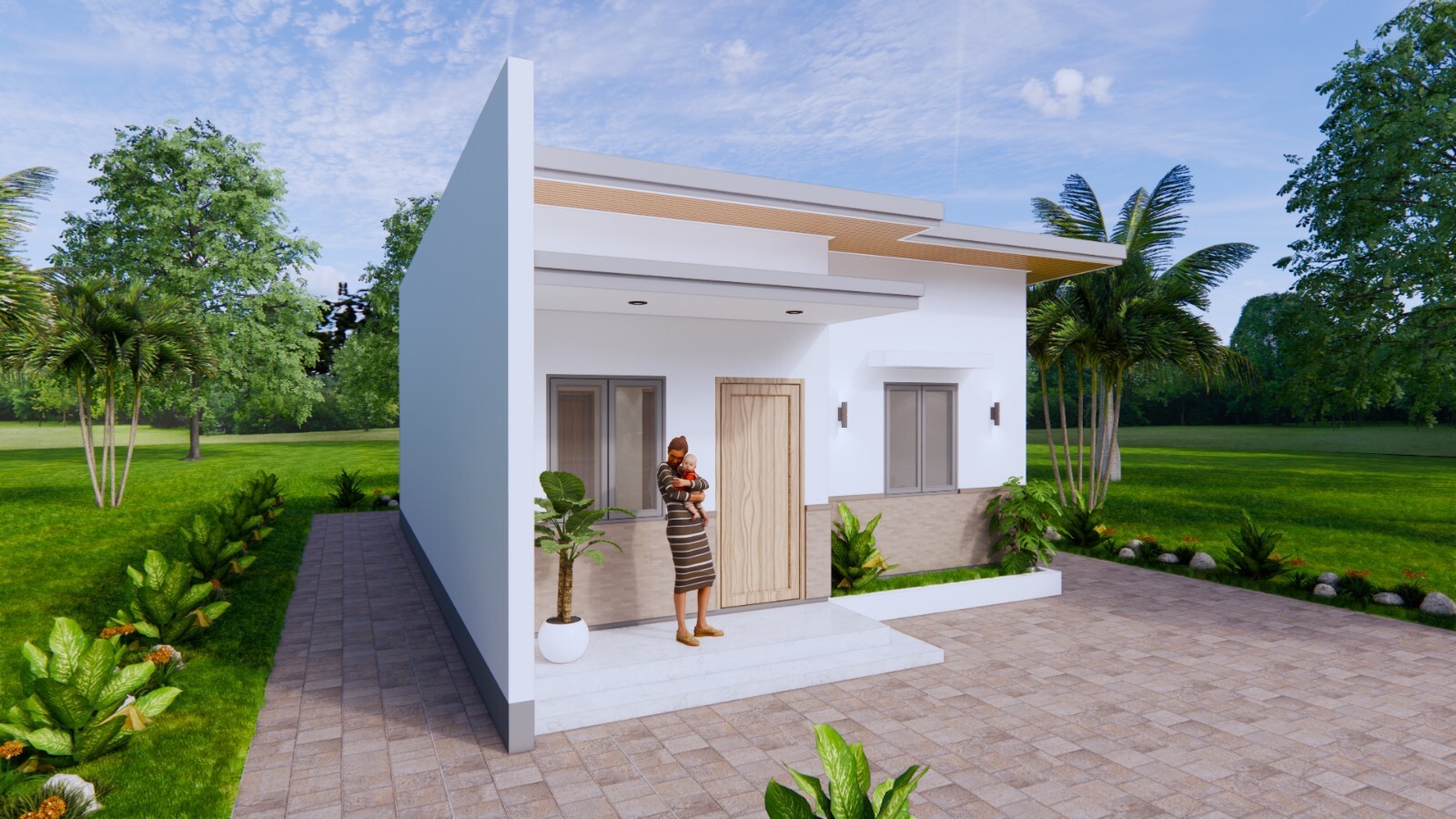 20x33 Feet Small House Plan 6x10 Meter 2 Bed 1 Bath Shed Roof (A4 Hard Copy) | eBay