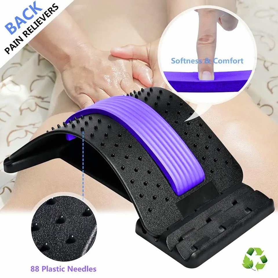 Spine Deck Back Stretcher Lumbar Sciatica Nerve Pain Relief Massager ...