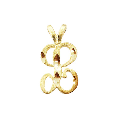 14K Yellow Gold Initial Letter Script L Charm Necklace Pendant ~ 0.6 | eBay