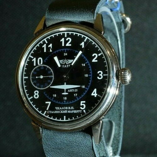 Wrist watch LACO Pilot Aviator 45mm Mechanical Vintage Ukrainian Soviet ...
