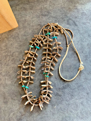 Native American shell fettish and turquoise necklace 33.5 inches | eBay