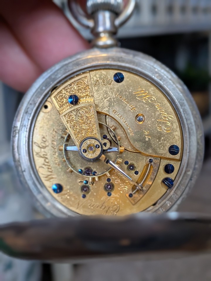 Scarce Elgin Grade 123 Antique 18s Pocket Watch 17 Jewel Adjusted Runs ...