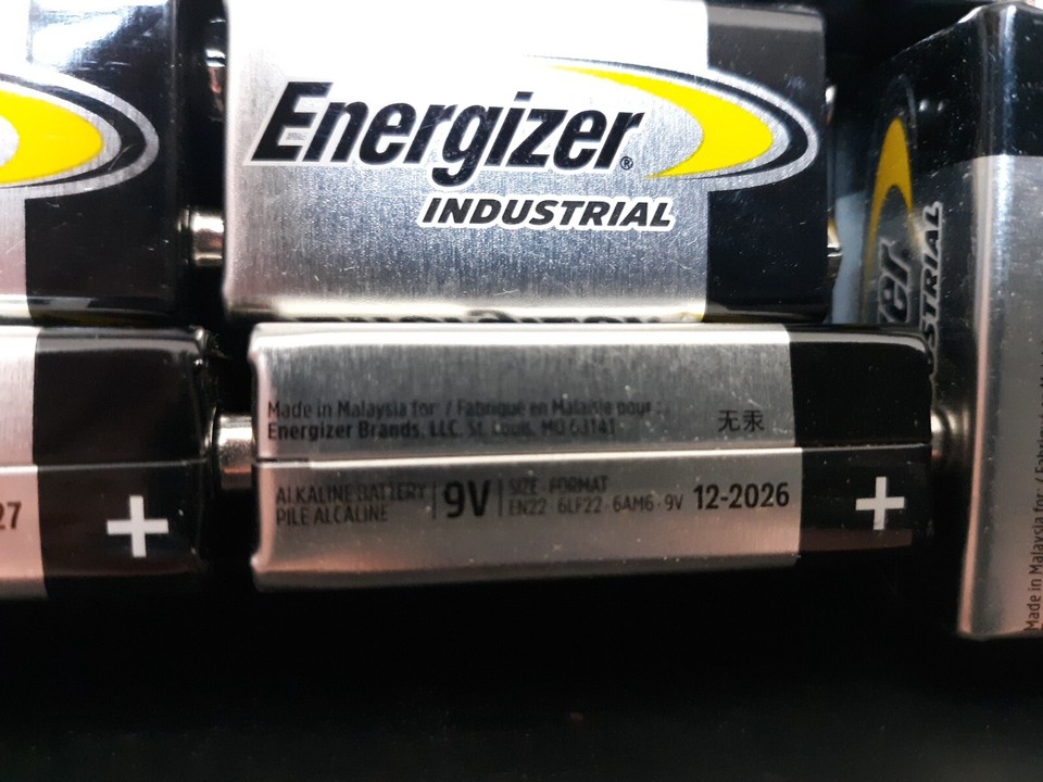 Lot of 25 Energizer Industrial EN22 6LF22 Batteries EXP 2025-2027 Below ...