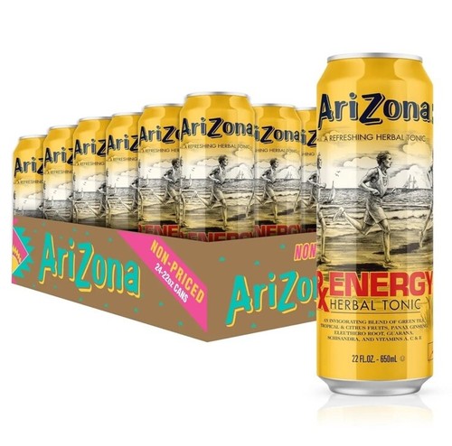 Arizona Tea RX Energy Herbal Tonic 22 Ounce Cans (Pack of 24) Iced Tea ...