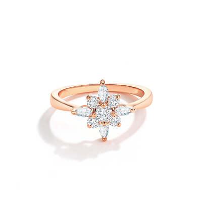 MYJS Polaris Star Ring With Cubic Zirconia Rose Gold Plated | eBay ...