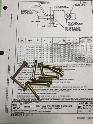 (10ea) AN73-13 MS20073-03-13 CAD2 10-32 Drilled Head Bolts | eBay
