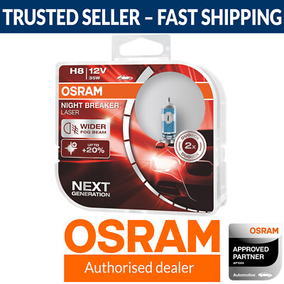 H8 OSRAM Night Breaker Laser Next Gen Car Headlight Bulbs (Twin ...