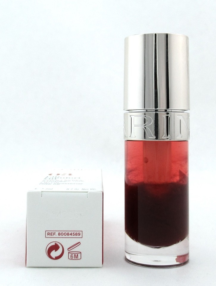 Clarins 03 Cherry Lip Comfort Oil with Sweetbriar Rose Oil 7 ml./ 0.2 ...