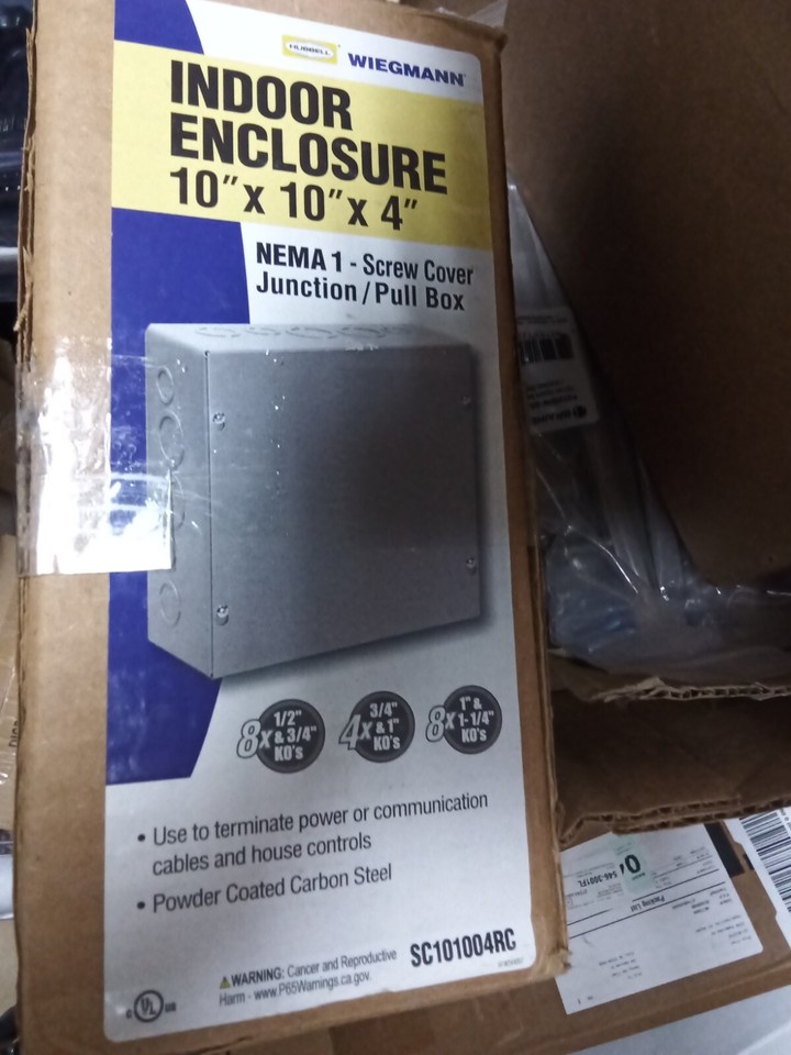 WIEGMANN Gray Metal New Work Standard Enclosure Wall Electrical Box | eBay