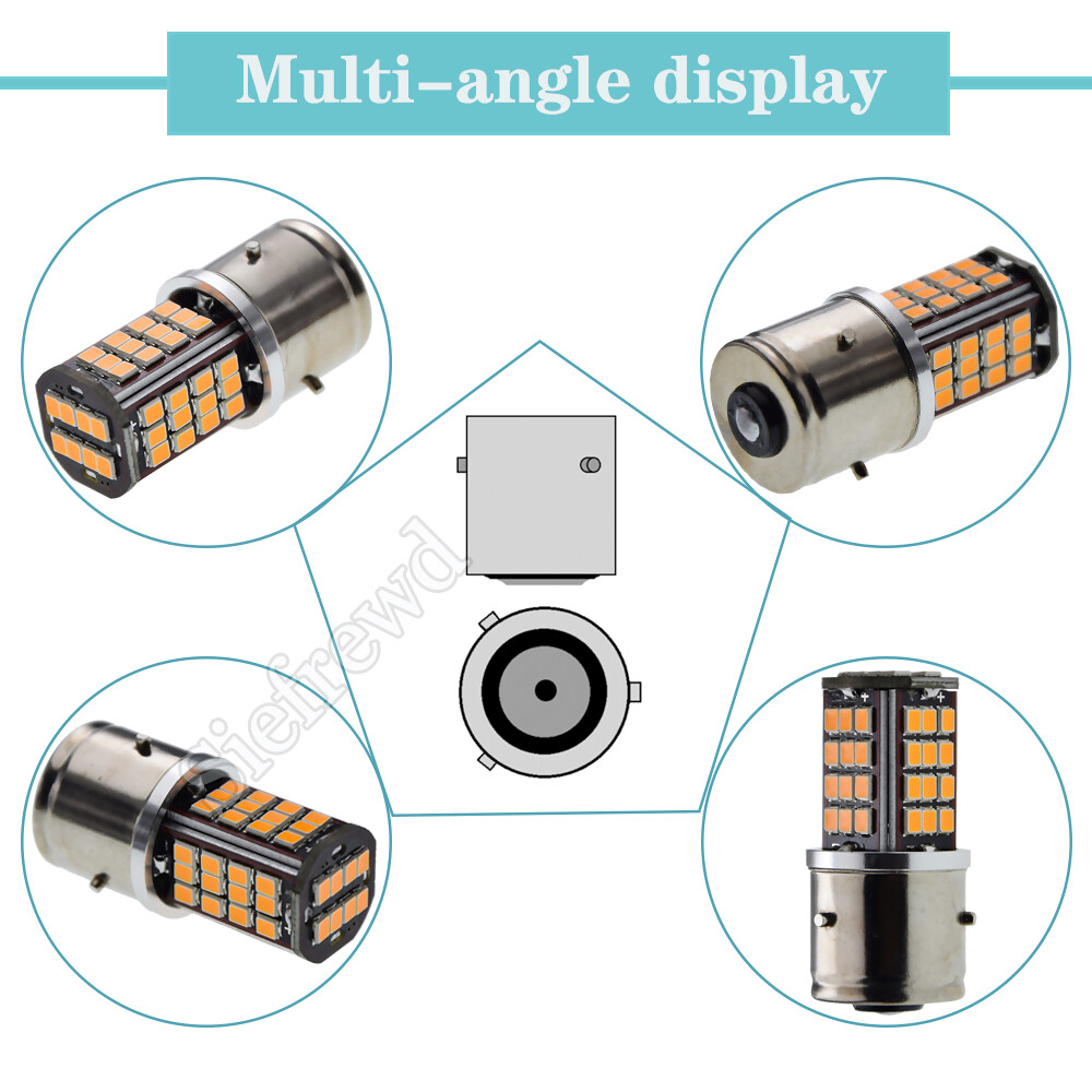 Pair BA21S LED Bulb 6V DC Vintage Classic Car Car Auto Light Lamp 6 ...