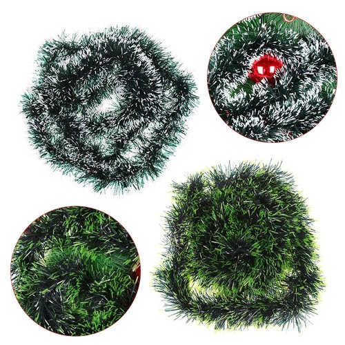 Holiday Party Garland String Decor Christmas Tree Ornament Dark Green ...