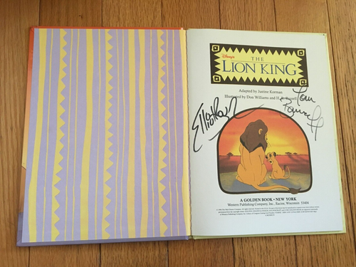 Disney - The Lion King - Big Golden Book - SIGNED by Elliot Bour & Tom ...