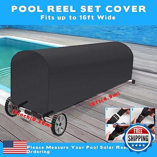 Woanger Heavy Duty Pool Solar Reel Cover Waterproof UV Resistant ...