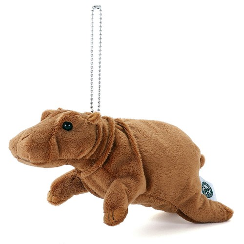 Karolata Hippopotamus Plush Mascot Keychain Realistic Wild Animal Cute ...