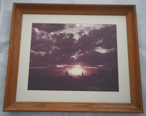 Rising sun above Lowfield Sheffield England print framed | eBay