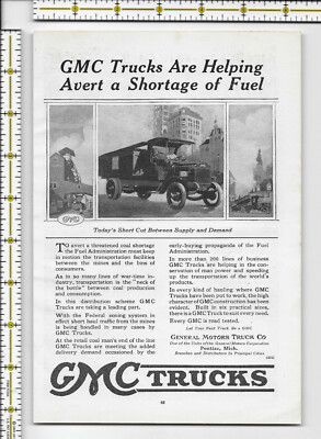 GMC General Motors Truck Company 1918 magazine print ad | eBay