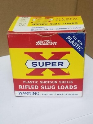 Vintage Empty Western 29 Ga Rifled Slug Shotgun Shell Box | eBay
