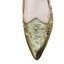 Vintage College Debs Flat Shoes Gold Jeweled Christmas Pointed Toe Slip ...