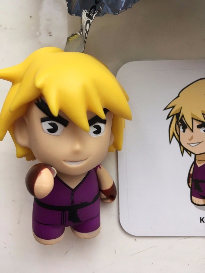 BOXED 3" SMALL KIDROBOT STREET FIGHTER SERIES 1 KEN PURPLE ACTION ...