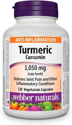 Webber Naturals Turmeric Curcumin, 3,050 mg, 120 Vegetarian Capsule | eBay