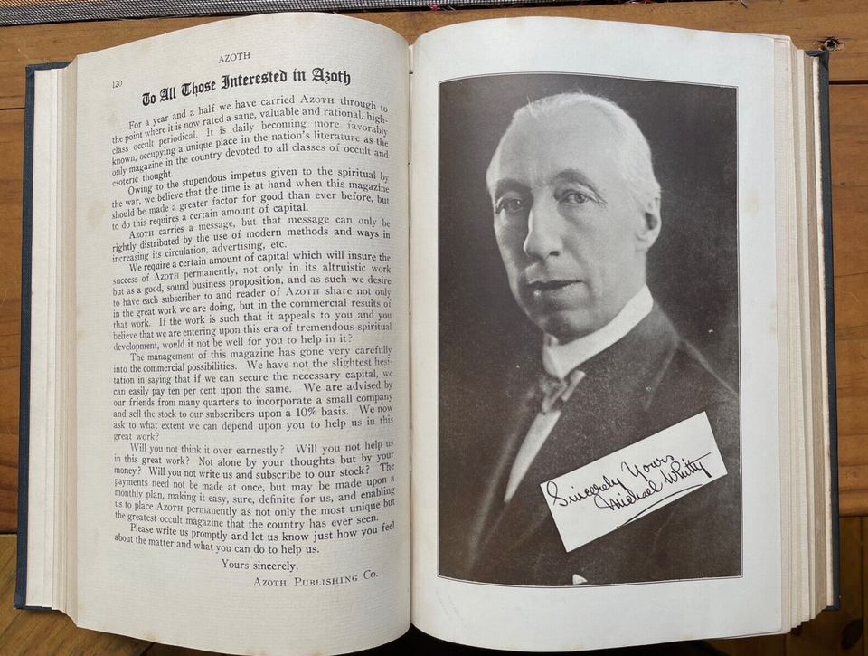 AZOTH MAGAZINE - July-Dec 1918, 6 ISSUES ASTROLOGY THEOSOPHY OCCULT ...