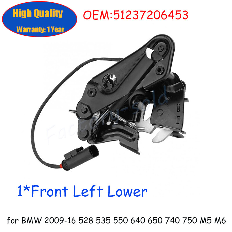 51237206453 Hood Lock Latch Left for 09-16 BMW 528 535 550 640 650 740 ...