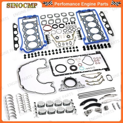 N62 4.8L Engine Overhaul Rebuild Kit & Timing Chain Kit Crankshaft Gear ...