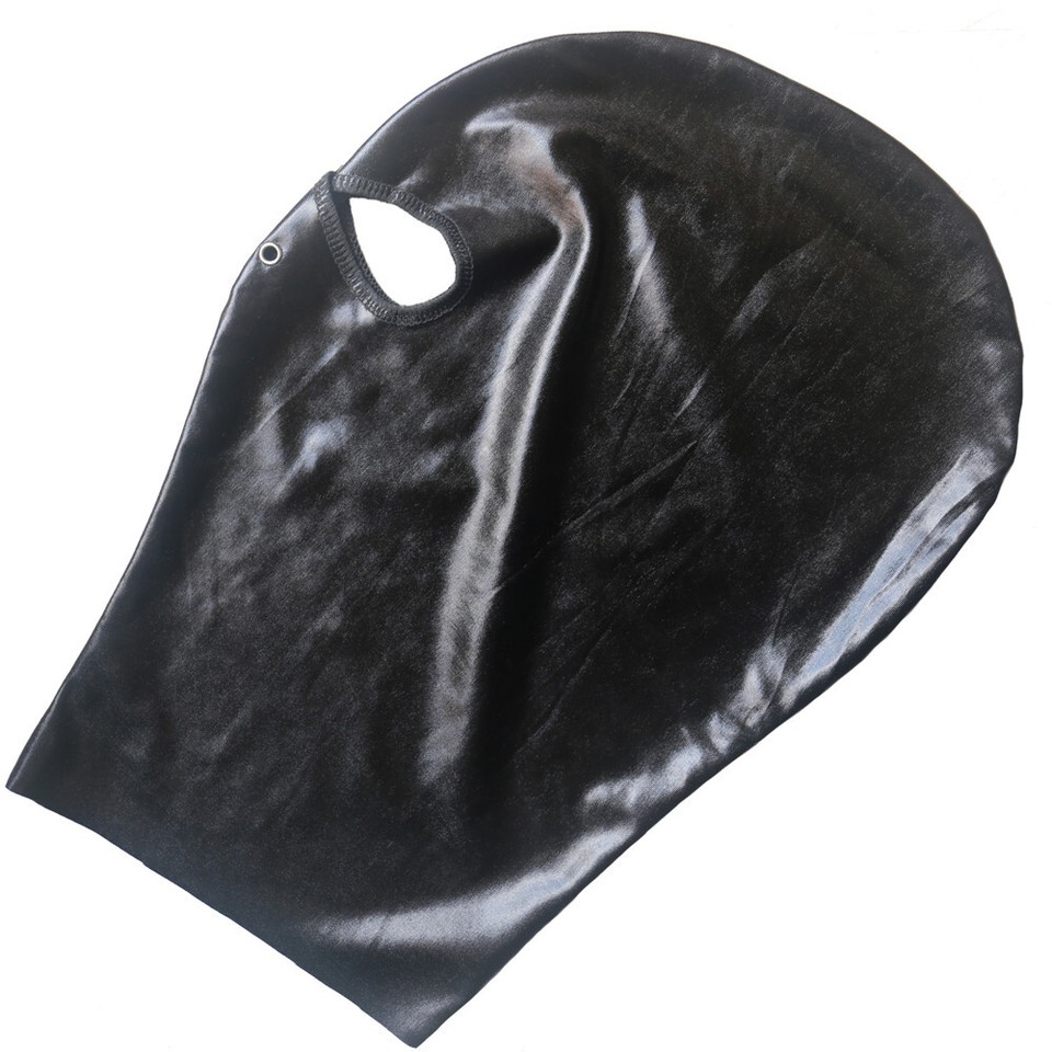 Mens Faux Leather Mask Hood Face Headgear Halloween Carnival Cosplay ...