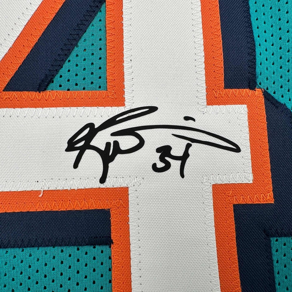 Framed Facsimile Autographed Ricky Williams 35x39 Miami Teal Reprint ...