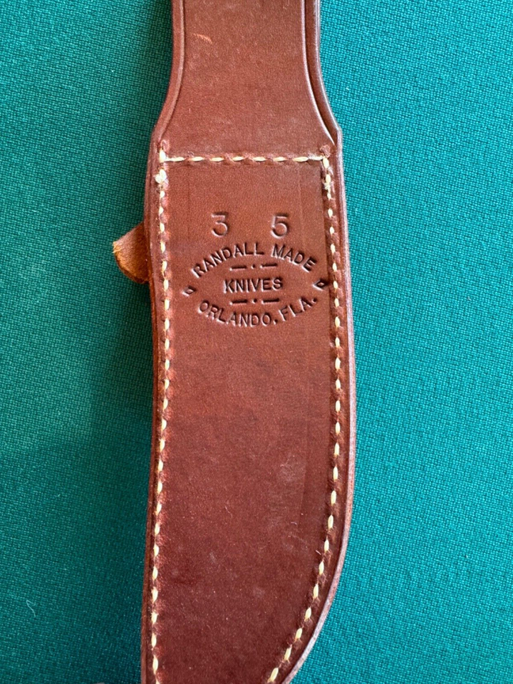 New Randall Leather Knife Sheath Model 3-5 with Sharpening Stone. | eBay