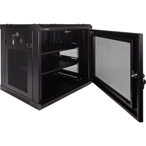 9U IT Wall Mount Network Server Data Cabinet Rack Perforated Door Lock ...