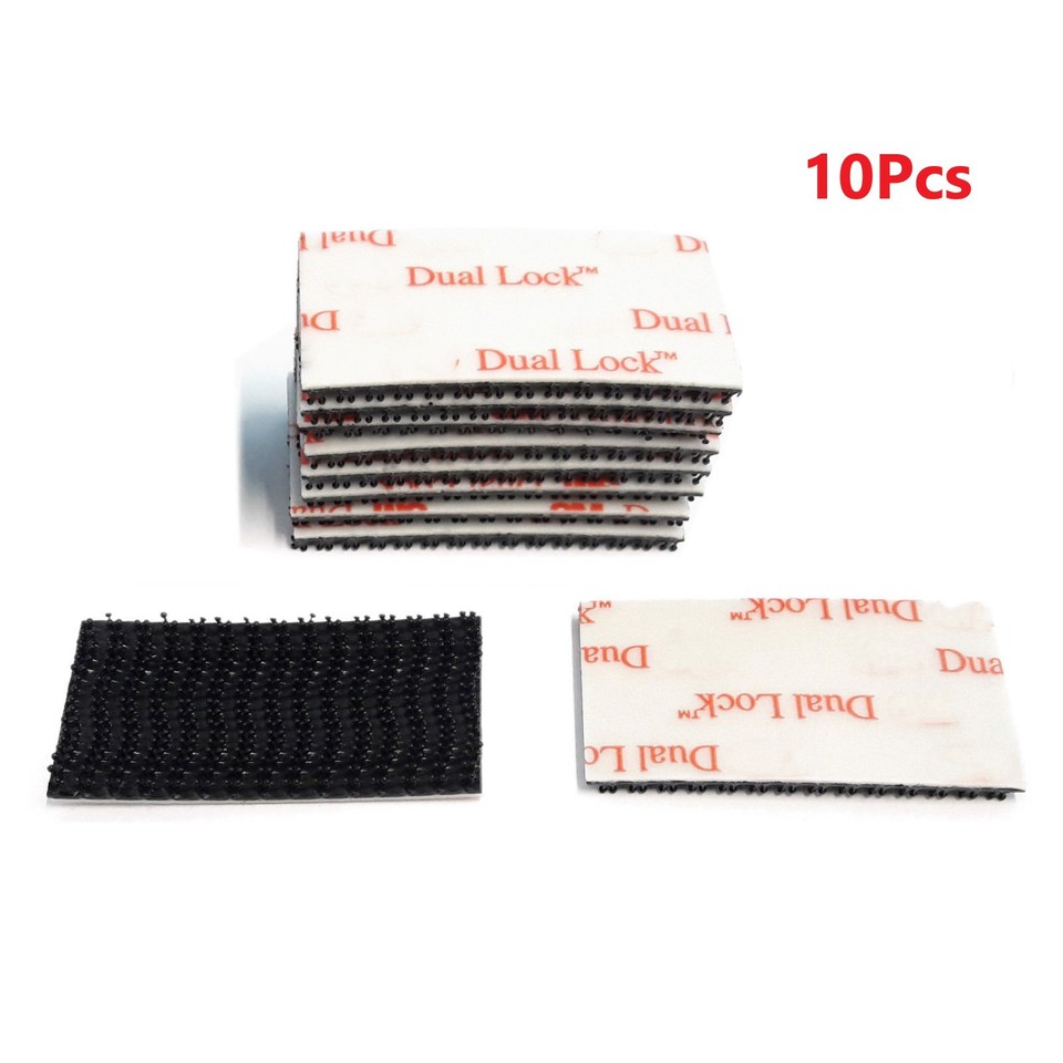 10 Pcs 3M 1"x 2" Dual Lock Tape SJ3550 Black Reclosable Fastener UV ...