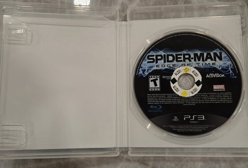 Spider-Man Edge Of Time (PlayStation 3, PS3) Game & Case Included. No Manual | eBay