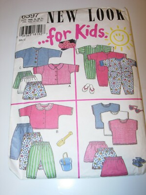 INFANT UNISEX UNCUT NEW LOOK 6397 Sewing Pattern PANTS SHORTS TOP SIZE ...