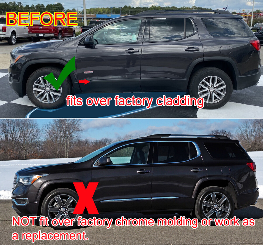 2017-2023 GMC Acadia Body Side Molding Trim Accent Overlay Accent 1/2 ...