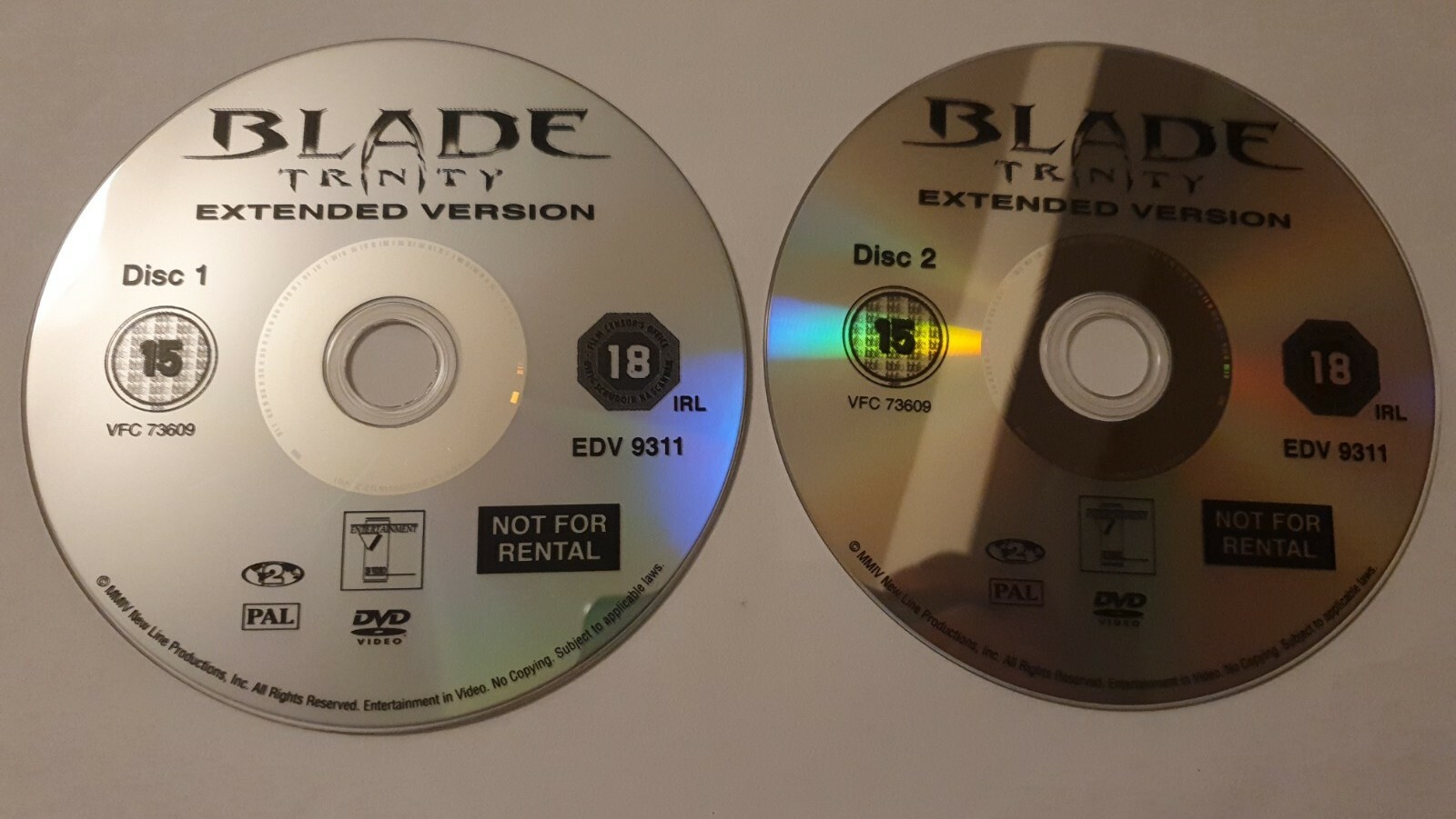 Blade: Trinity - Extended Version (2004, 2 Disc Set) Wesley Snipes DVD ...